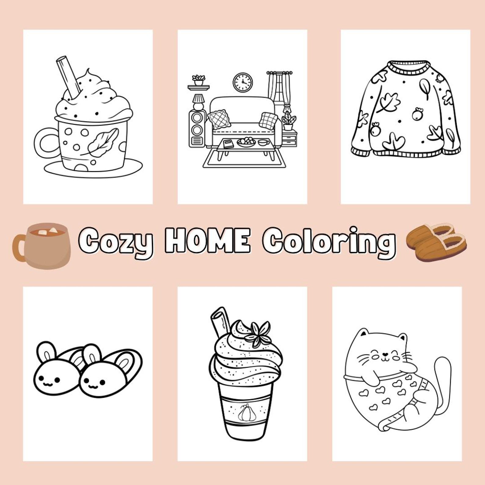 Cozy Home Coloring Book| Cozy Coloring| Cozy Coloring Book for Adults ...