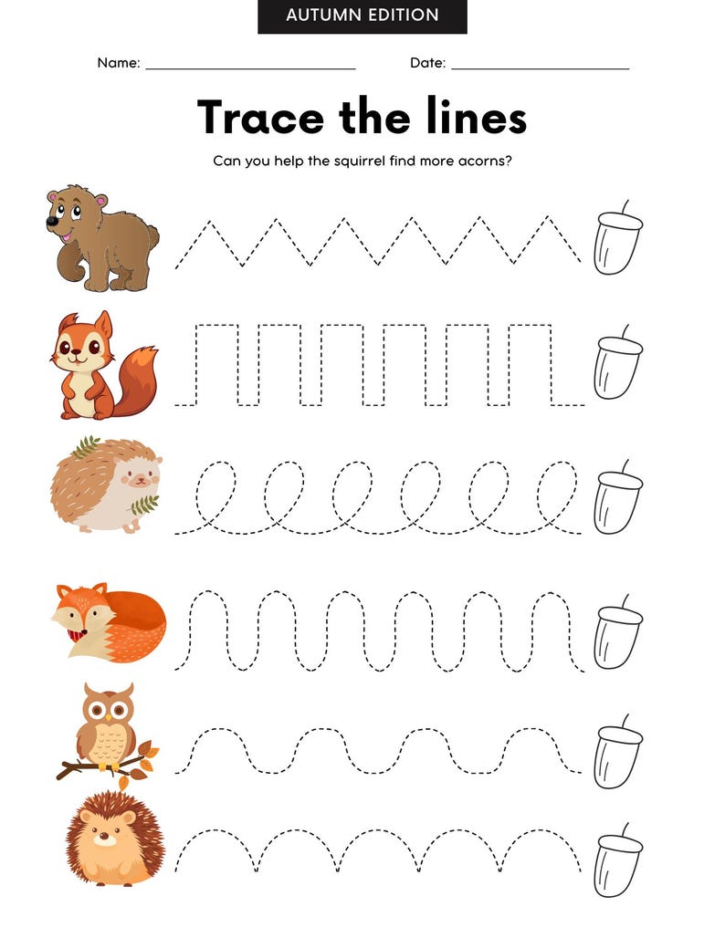 Trace| Tracing Worksheets| Fine Motor Worksheets| Handwriting & Fine ...