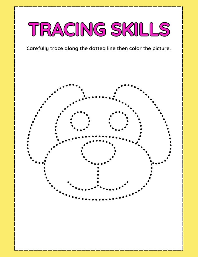 Trace and Color Pages| Trace the Animal Coloring Pages| Animal Coloring ...