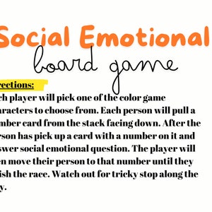 Social Emotional Learning Board Game| Social Emotional Learning ...