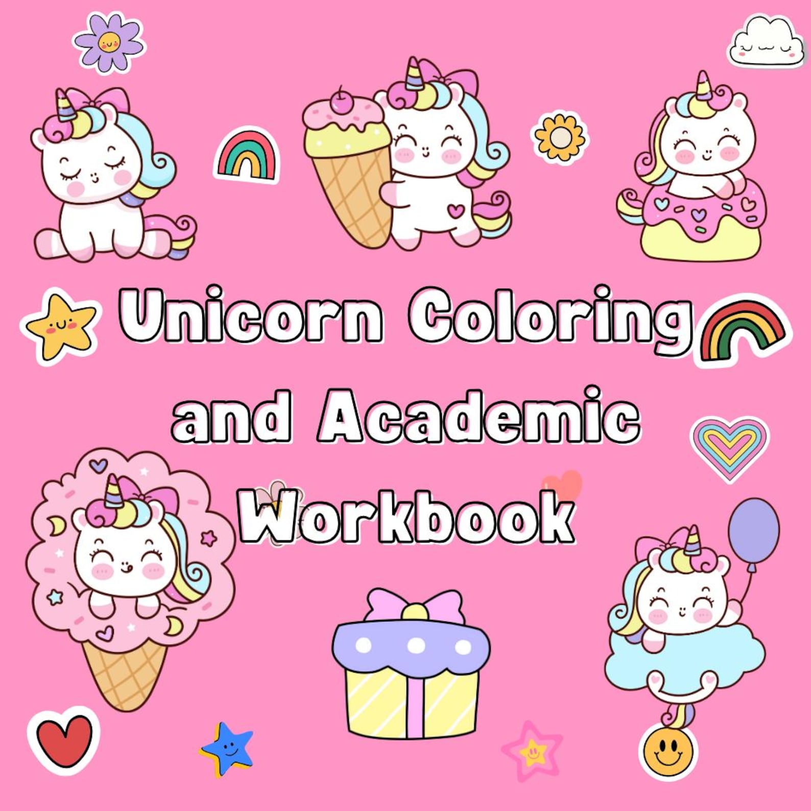 Unicorn Activity Coloring Book (unicorn Math, Unicorn Writing, Unicorn ...