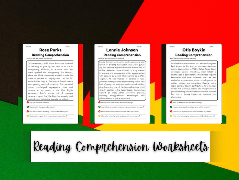 Black History Month Bundle| Black History Month Worksheets| Black ...