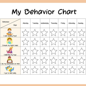 Behavior Chart Mini Bundle| My Behavior Chart I'm Working Towards Chart ...