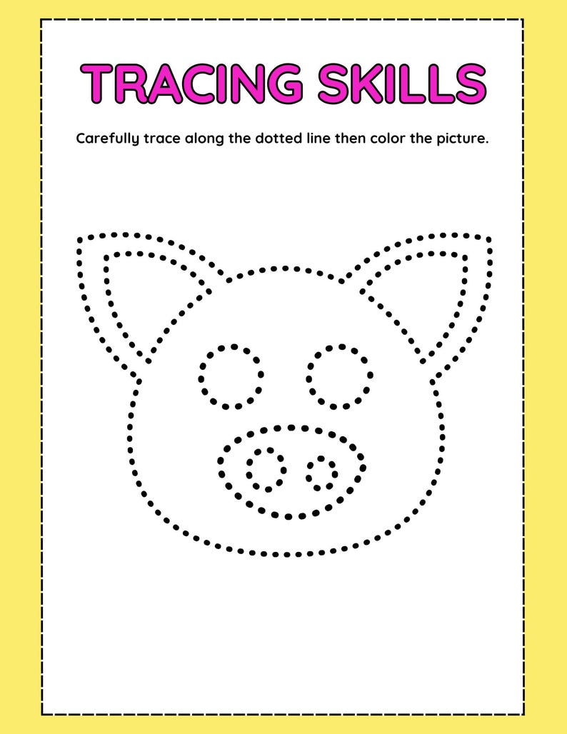 Trace and Color Pages| Trace the Animal Coloring Pages| Animal Coloring ...