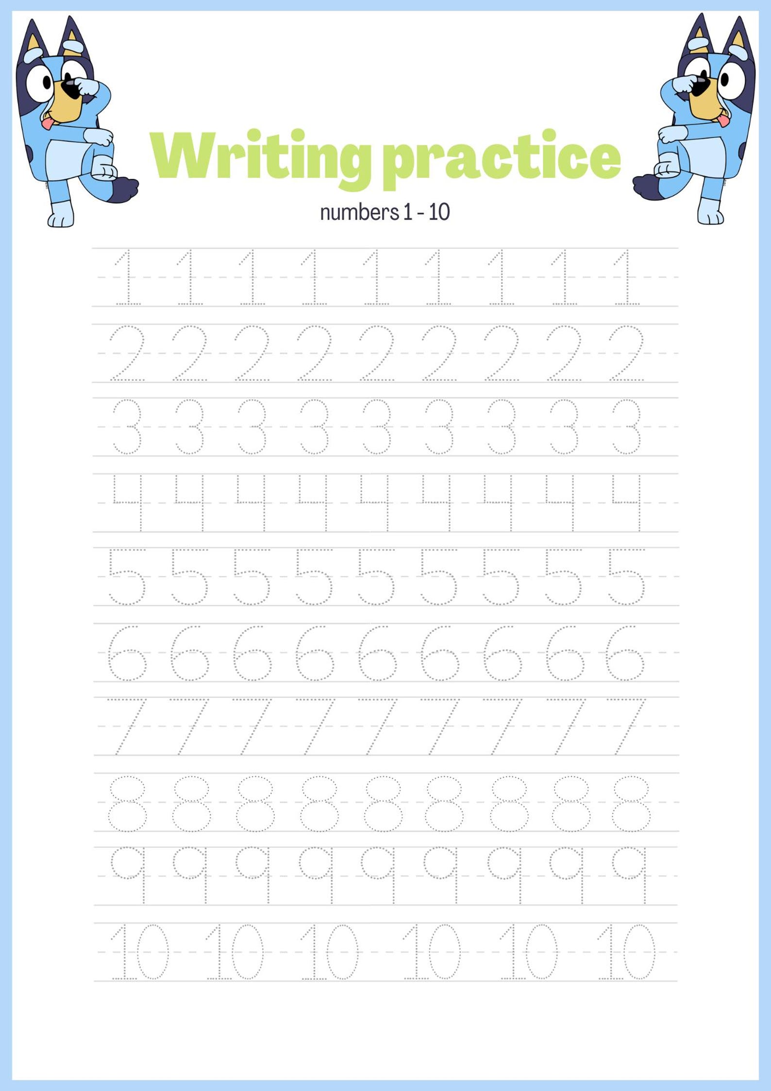 Bluey Academic Workbook-bluey Math-bluey Reading-bluey Worksheets for ...