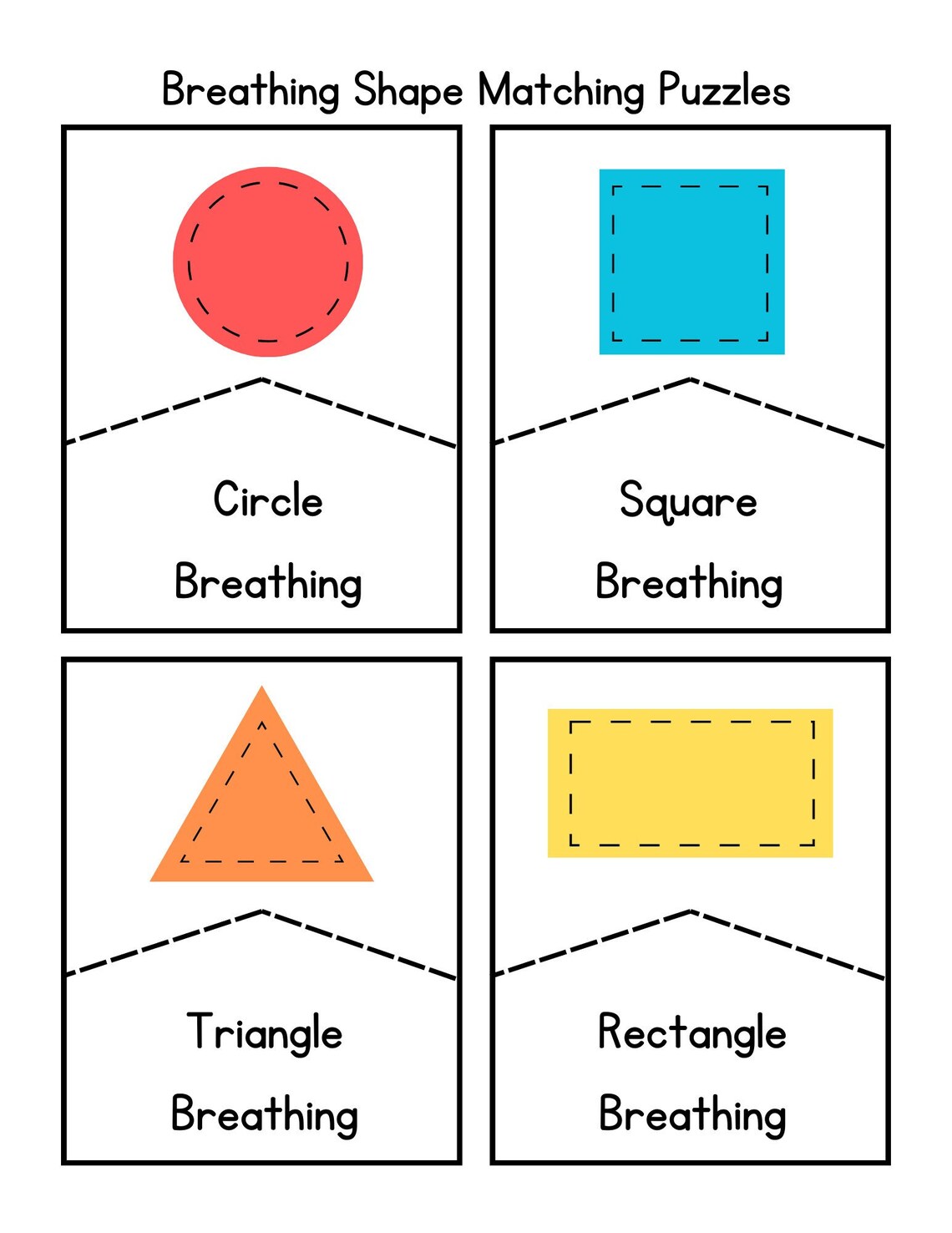 Shape Breathing Exercises-breathing Techniques for Kids- Shape Matching ...