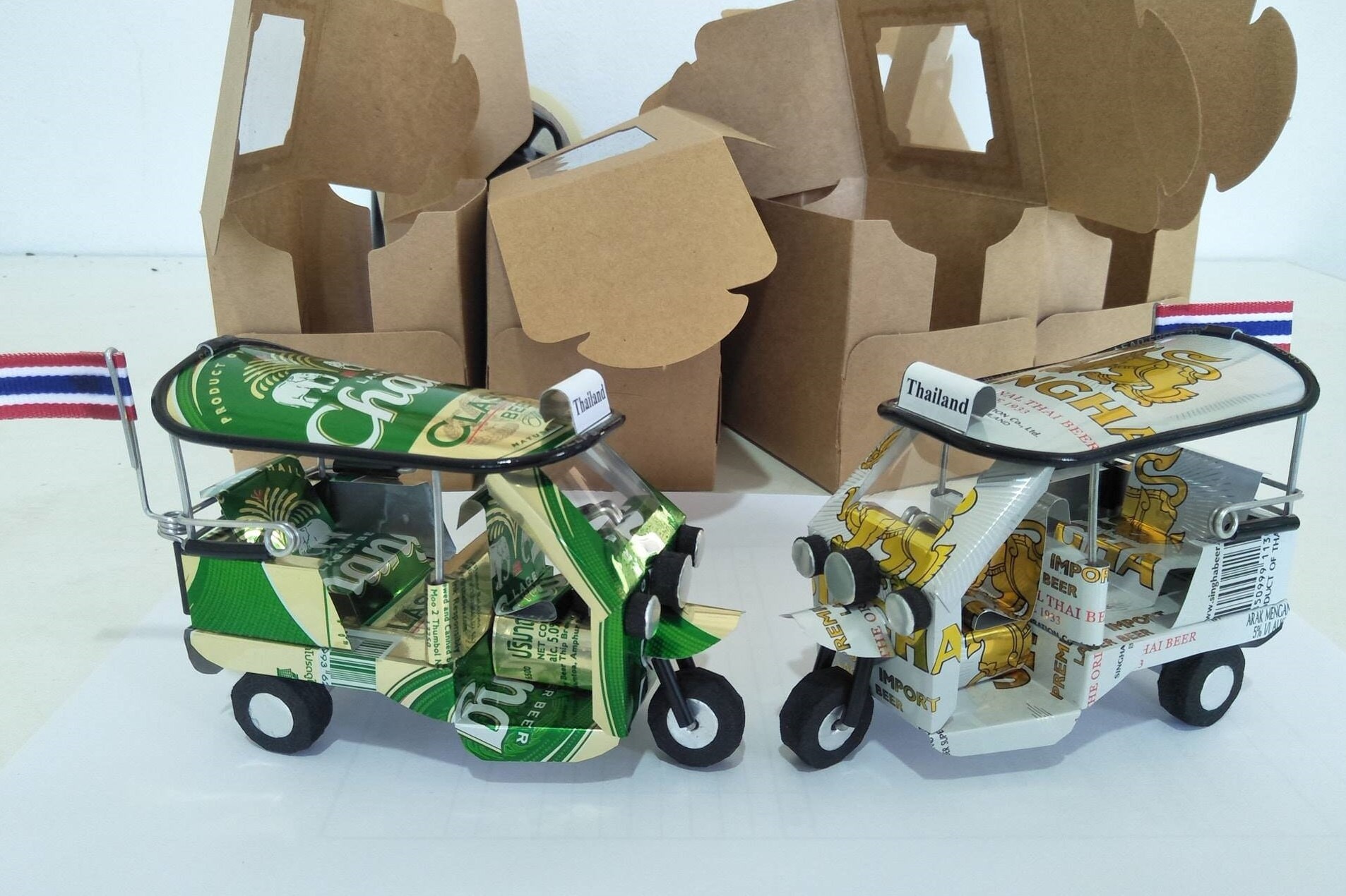 Handmade Thai Miniature Tuk Tuk Model from Recycled Can | Etsy