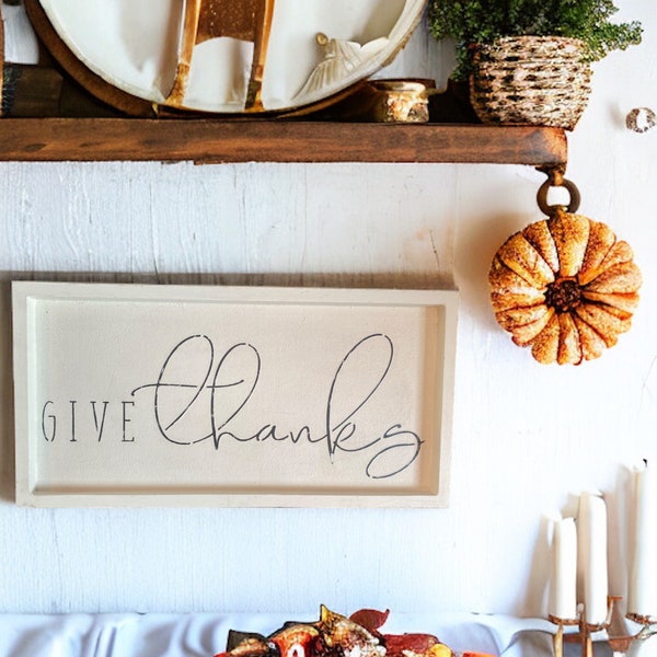 Give Thanks Sign - Etsy