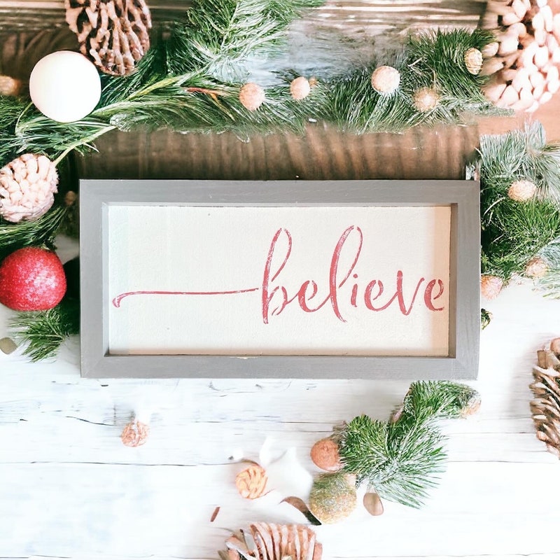 Believe Sign - Etsy