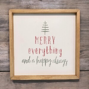 Merry Everything Sign: Vintage Farmhouse Christmas Decor (12in) - Etsy
