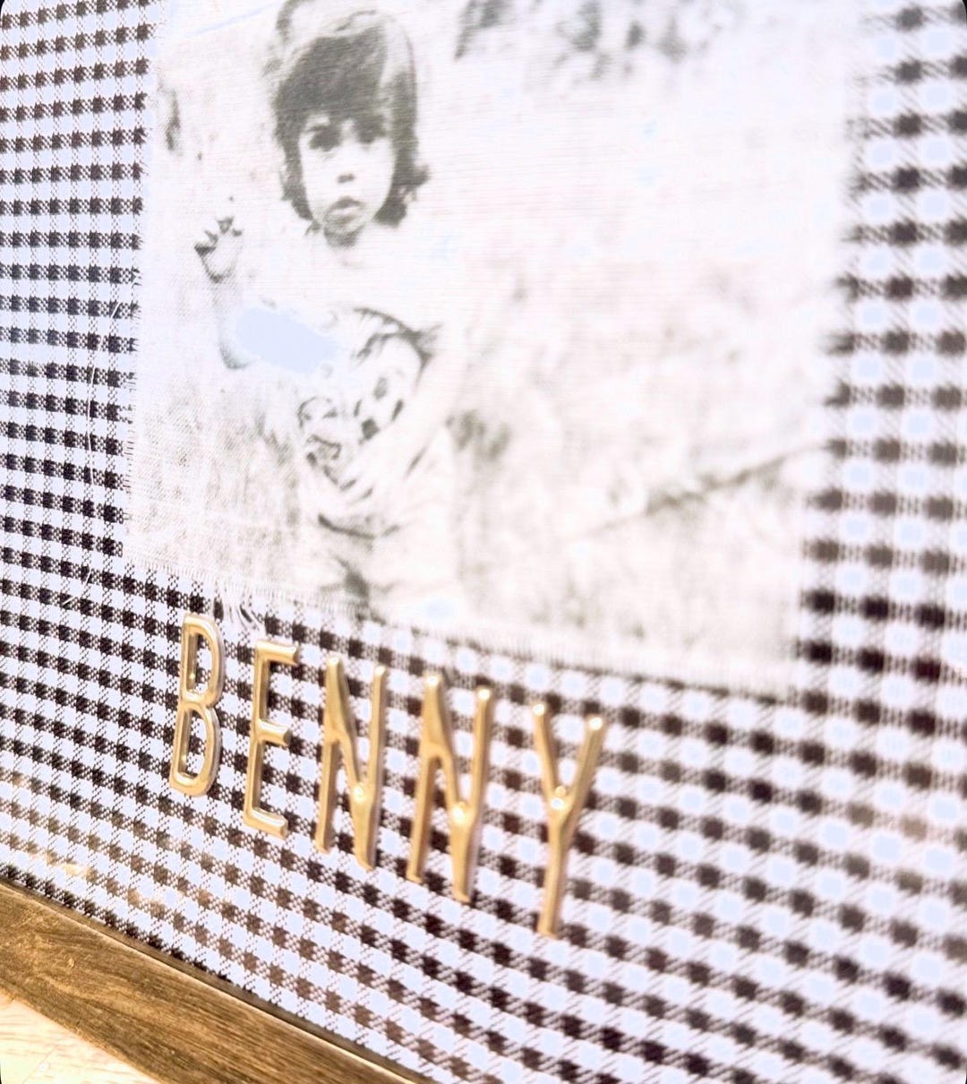 Personalized, 8”x8” Frame, Fabric Photo Frame, Fabric Photo, Baby ...