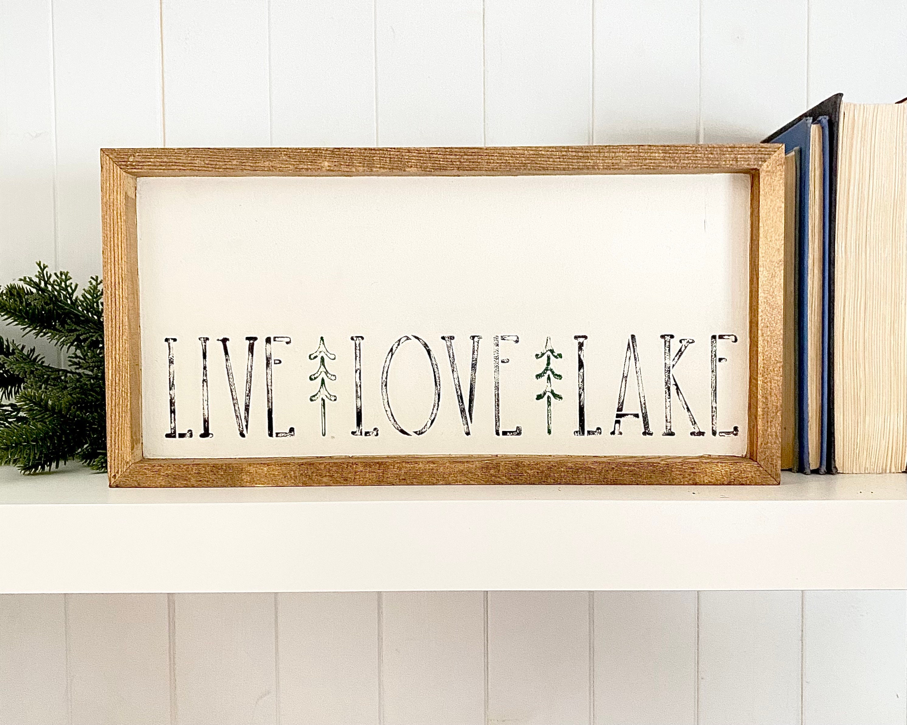 Livelovelake Sign Lake House Sign Farmhouse Sign - Etsy