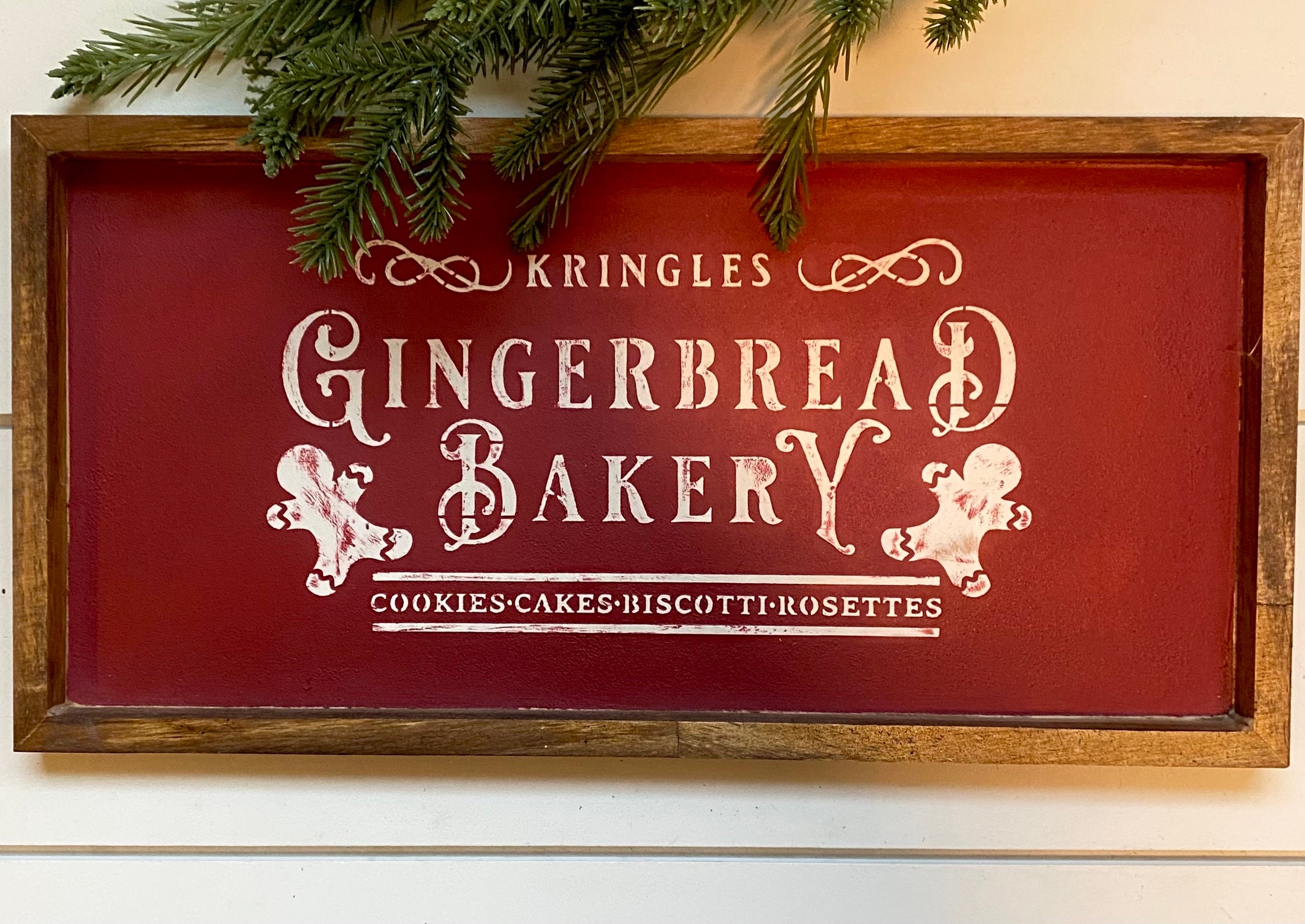 Gingerbread Bakery Sign, Kitchen Christmas Decor, Farmhouse Sign ...