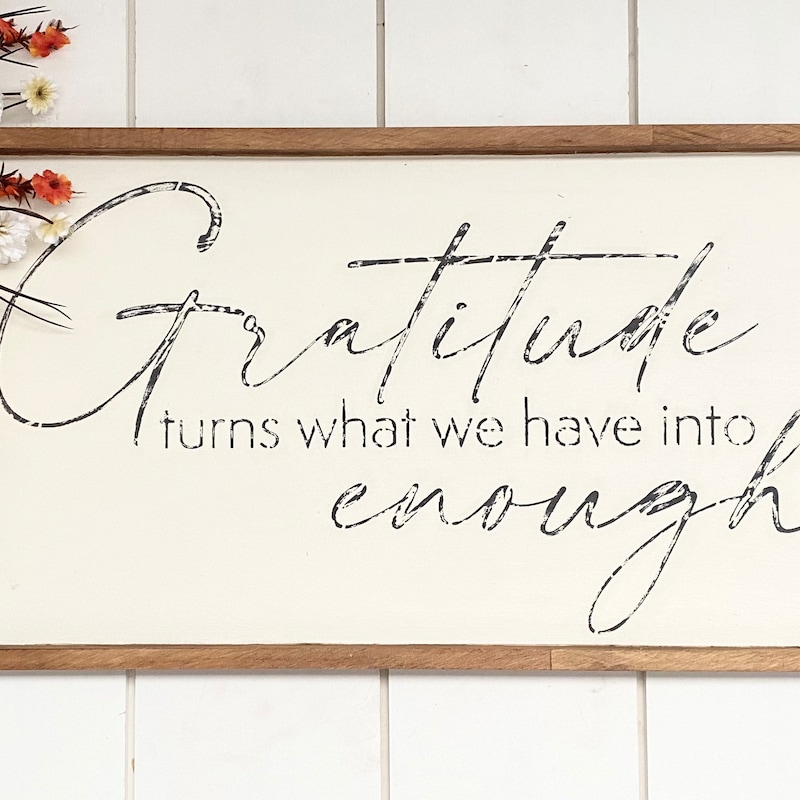 Gratitude Sign - Etsy
