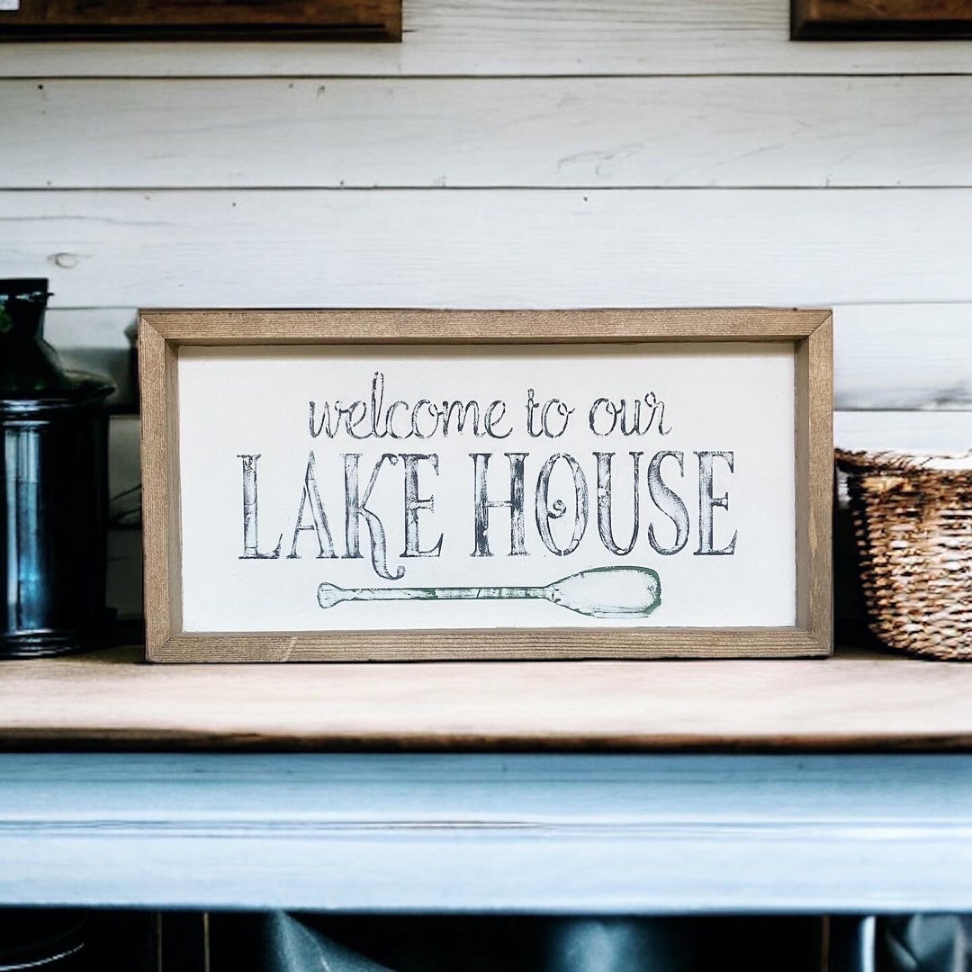 Welcome to Our Lake House Sign, Lake House Sign, Farmhouse Sign ...