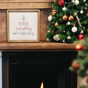 Merry Everything Sign: Vintage Farmhouse Christmas Decor (12in) - Etsy