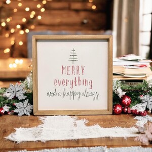 Merry Everything Sign: Vintage Farmhouse Christmas Decor (12in) - Etsy