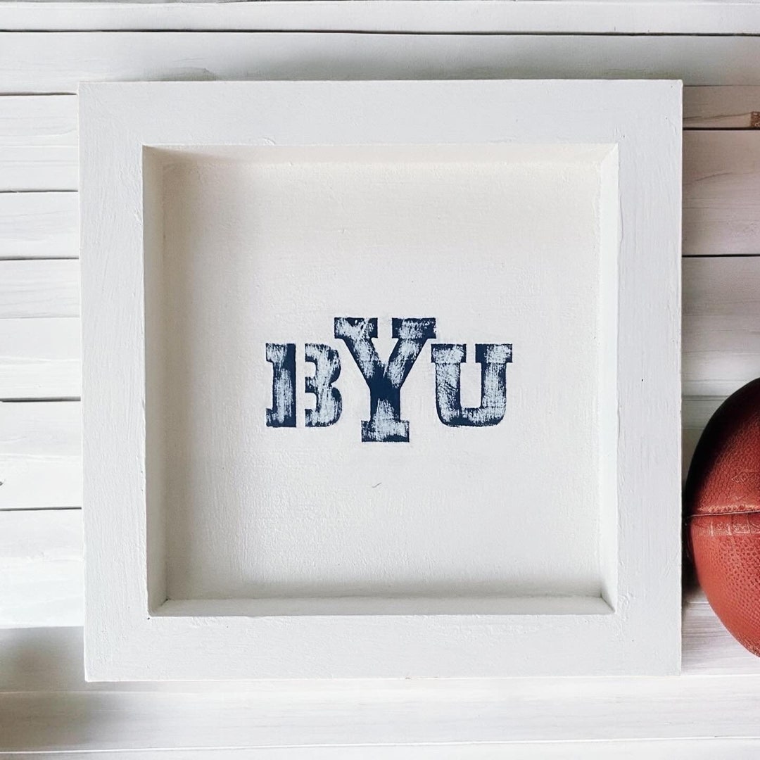 BYU Sign, Brigham Young University, 6x6, Shabby Chic, Vintage Inspired ...