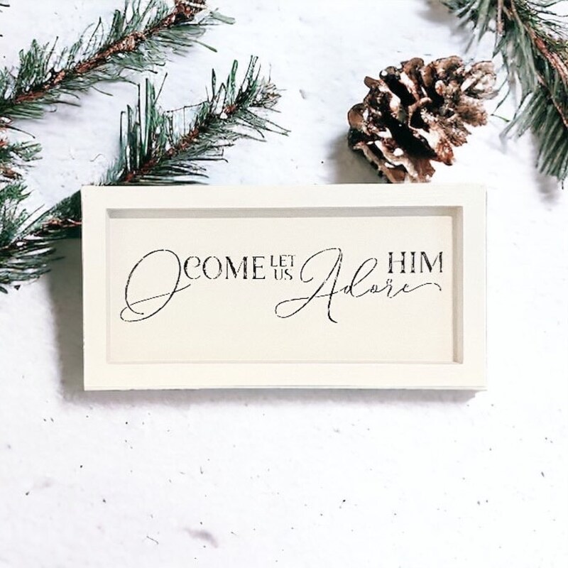 Let Us Adore Him Sign - Etsy