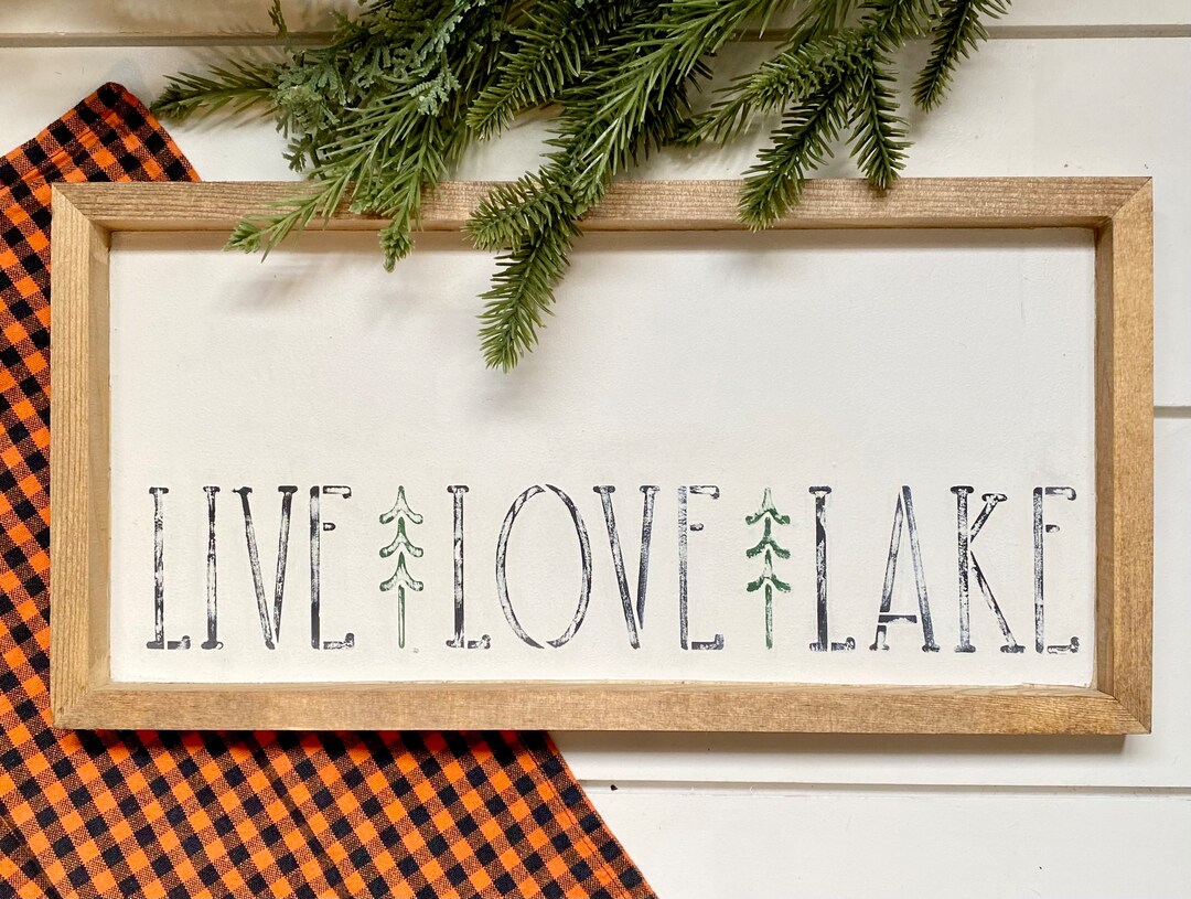 Livelovelake Sign Lake House Sign Farmhouse Sign - Etsy