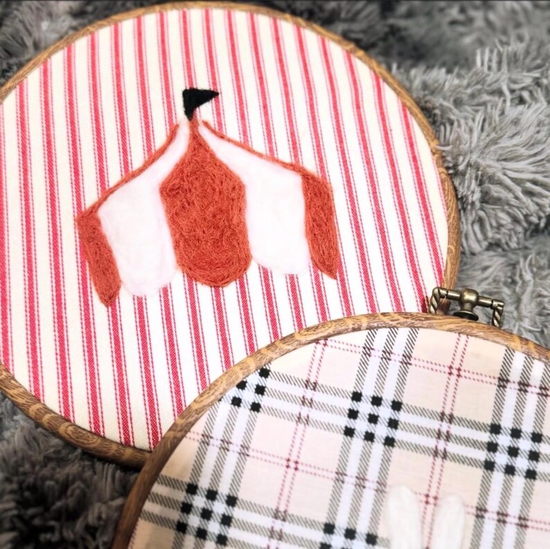 Handmade Circus Tent, Vintage Inspired Needle Felt, Nursery Decor ...