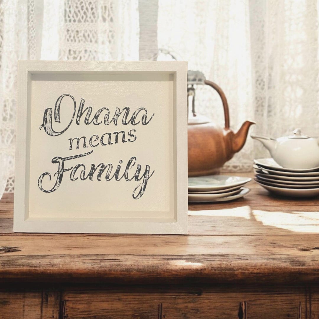 Ohana Means Family Sign, Ohana, Hawaii Decor, Family Sign, Decor, 8x8 ...