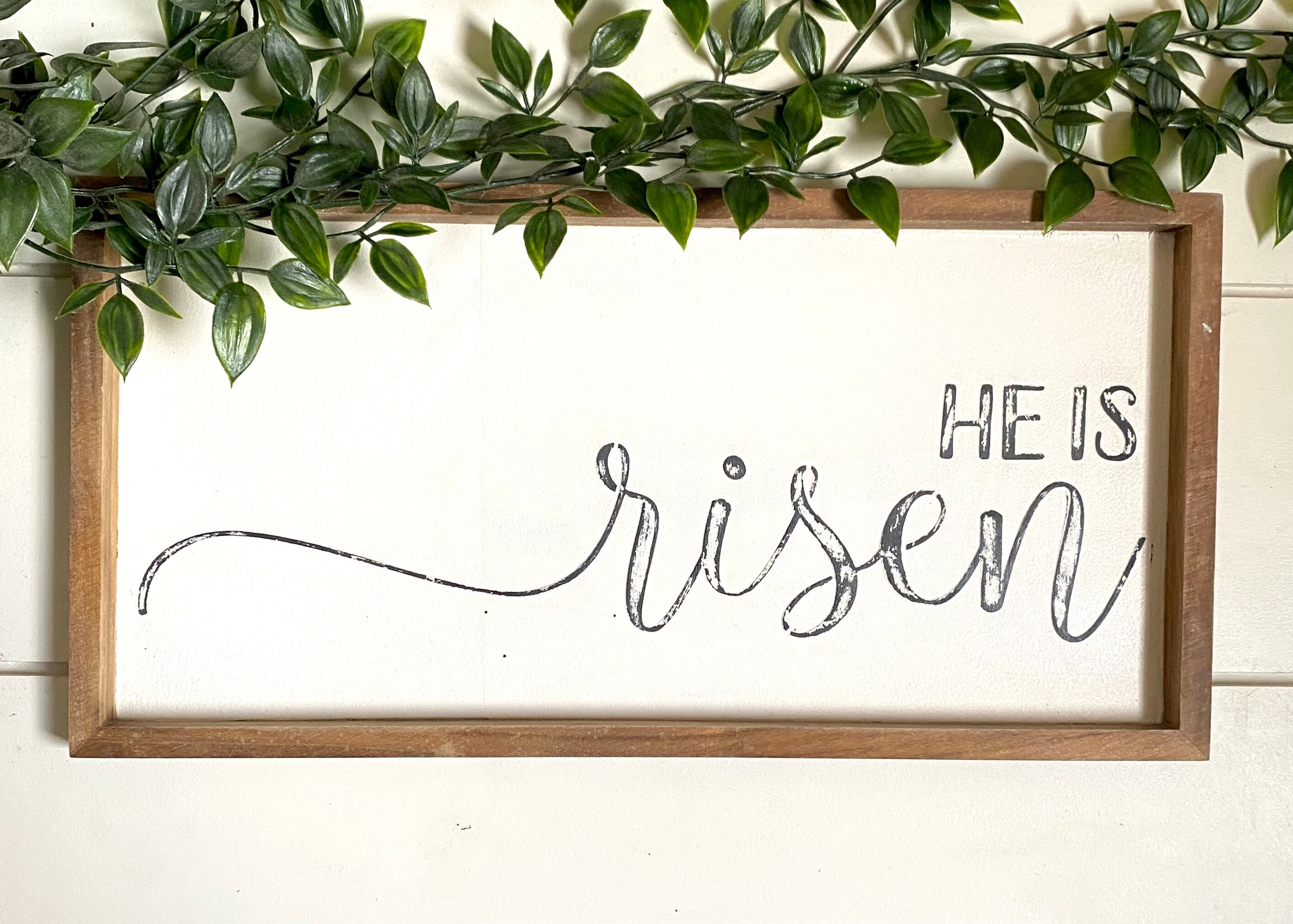 He is Risen Sign, Easter Sign, Farmhouse Easter Decor, Farmhouse Sign ...