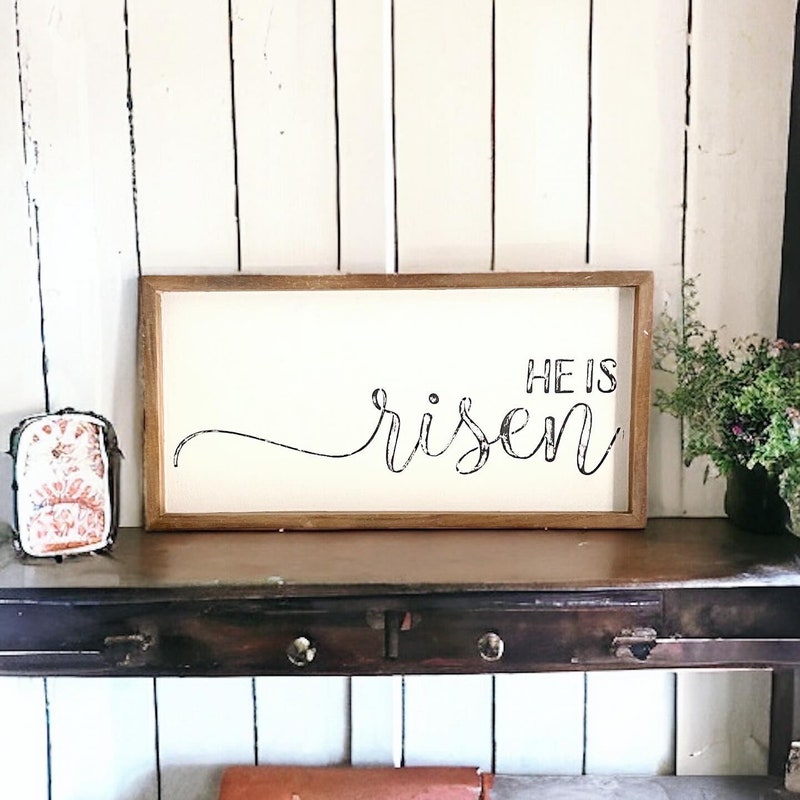 He is Risen Sign - Etsy