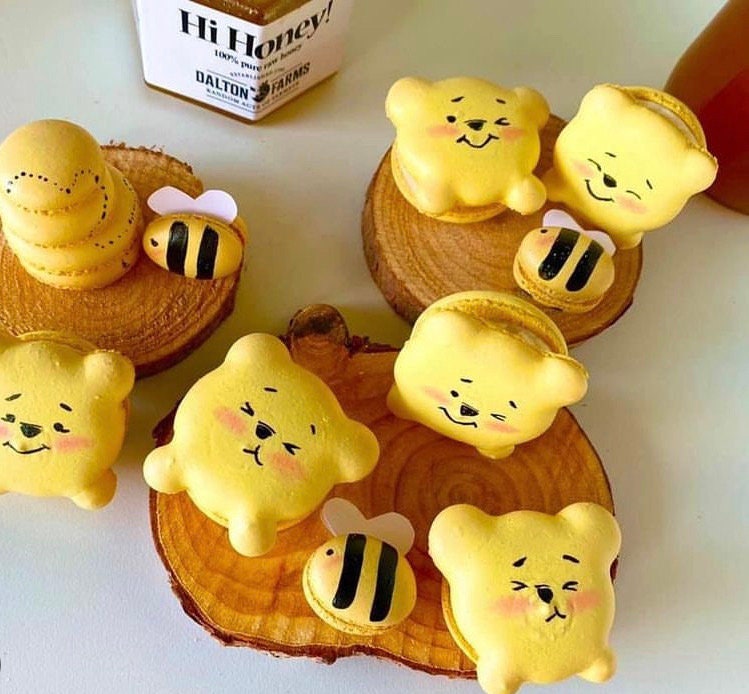 Pooh Bear Macarons Template, Bear Macarons Template, Bear Character Macarons Template - Etsy