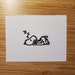 Snoozing Snoopy Lino Print - Etsy