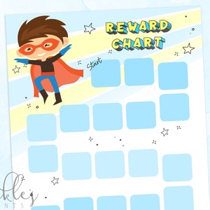 Super Hero Reward Chart Digital Download Printable Reward Chart Super ...