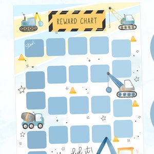 Digger Reward Chart Digital Download Printable Reward Chart ...