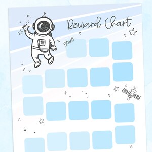 Space Reward Chart Digital Download Printable Reward Chart Space ...