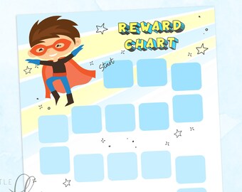 Reward Chart Super Hero Reward Chart Printable Instant Download ...