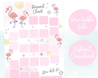 Elephant Reward Chart - Digital Download - Boys Reward Chart - Girls ...