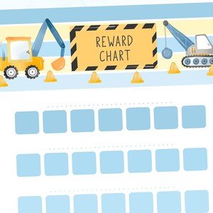 Digger Reward Chart Digital Download Printable Reward Chart ...