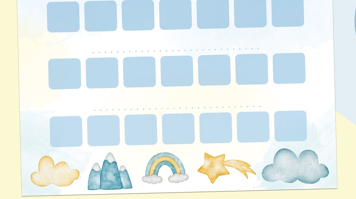 Hot Air Balloon Reward Chart Digital Download Printable - Etsy