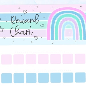Pastel Rainbow Reward Chart Digital Download Printable - Etsy