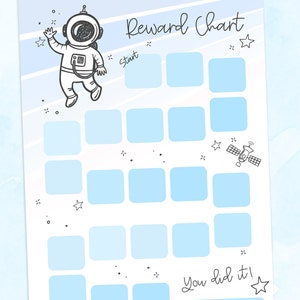 Space Reward Chart Digital Download Printable Reward Chart Space ...
