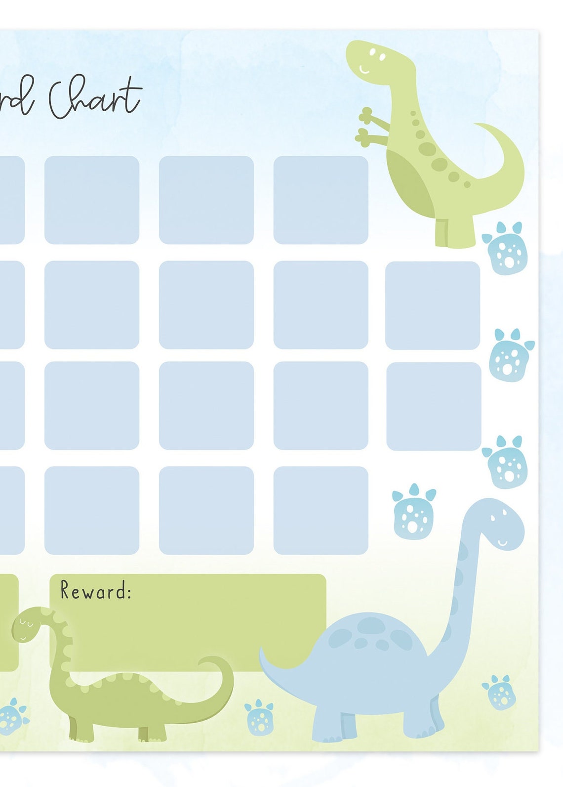Dinosaur Reward Chart Printable Reward Chart Chore Sticker - Etsy
