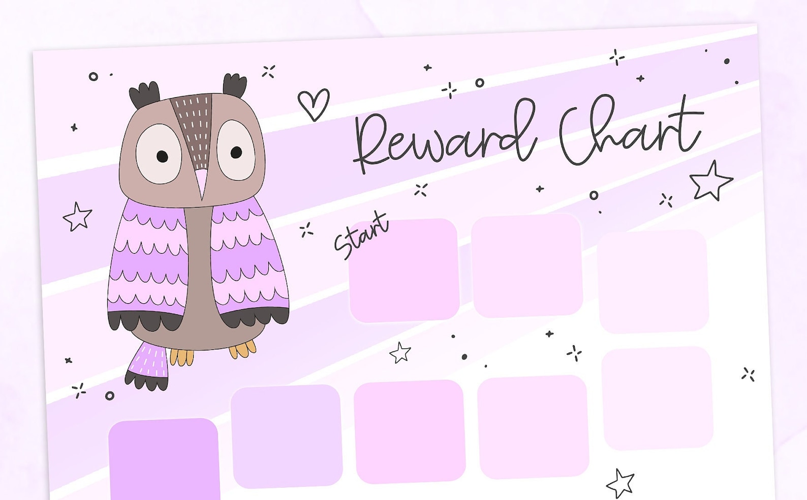 Owl Reward Chart - Digital Download - Printable Reward Chart - Owl ...