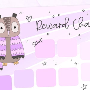 Owl Reward Chart - Digital Download - Printable Reward Chart - Owl ...