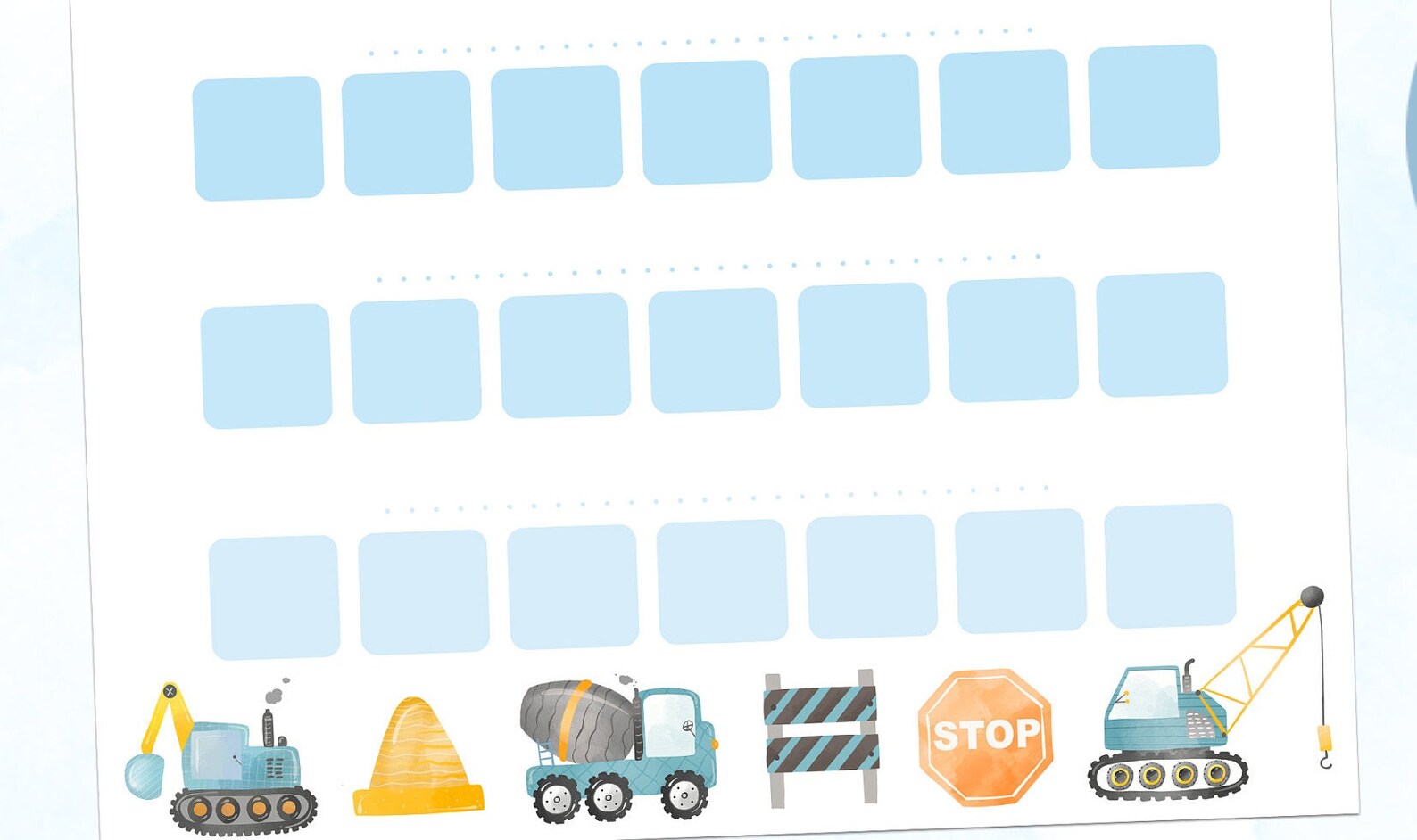 Digger Reward Chart Digital Download Printable Reward - Etsy