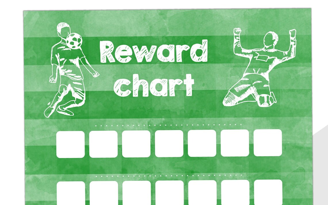 Football Reward Chart Digital Download Printable Reward Chart Football ...