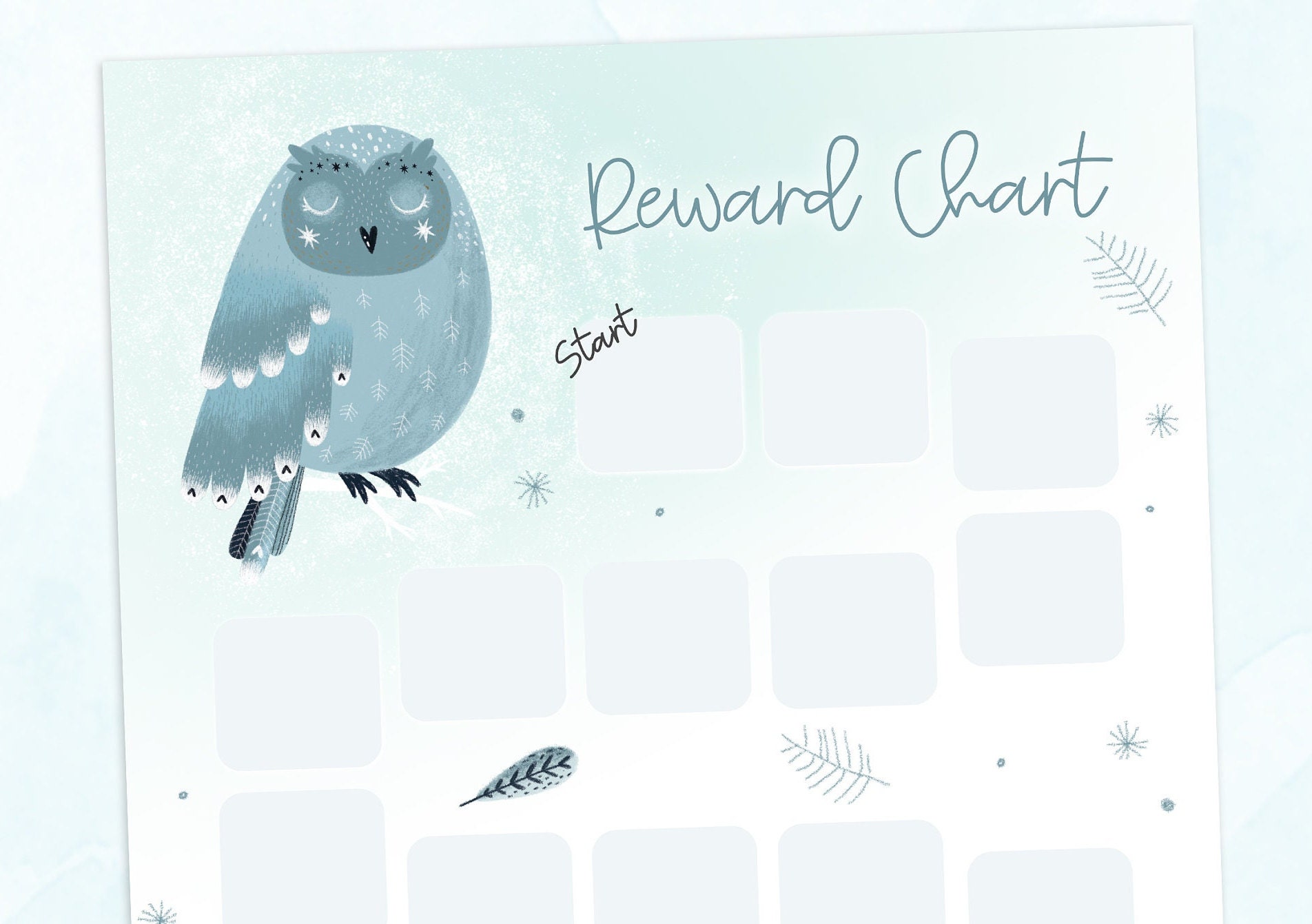 Owl Reward Chart Template