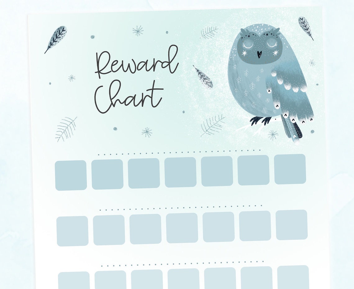 Magical Owl Reward Chart Digital Download Printable Reward Chart Owl ...