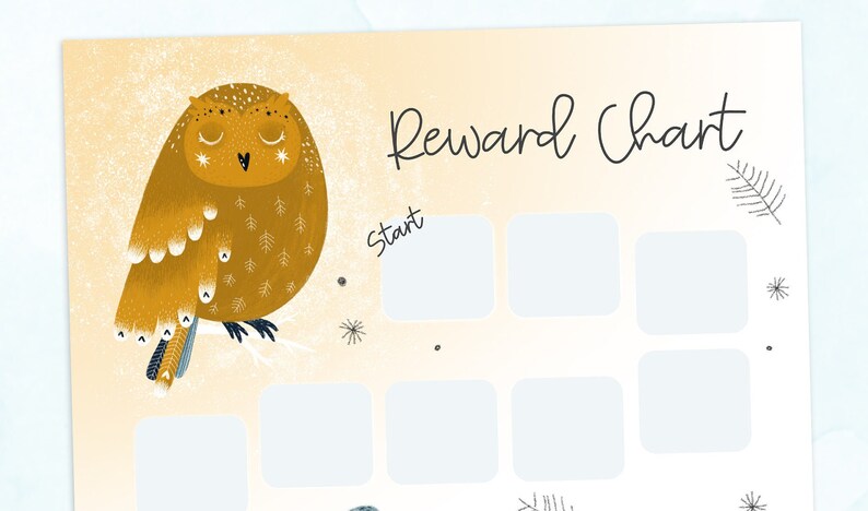 Magical Owl Reward Chart Digital Download Printable Reward Chart Owl ...