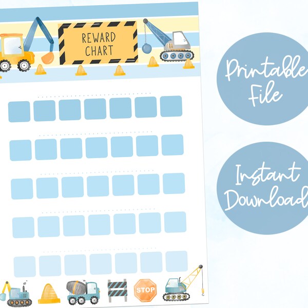 Digger Reward Chart - Etsy UK