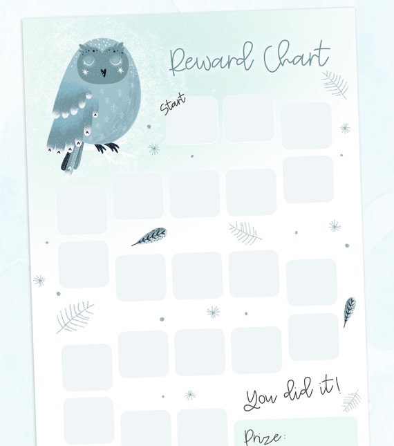 Owl Reward Chart Template