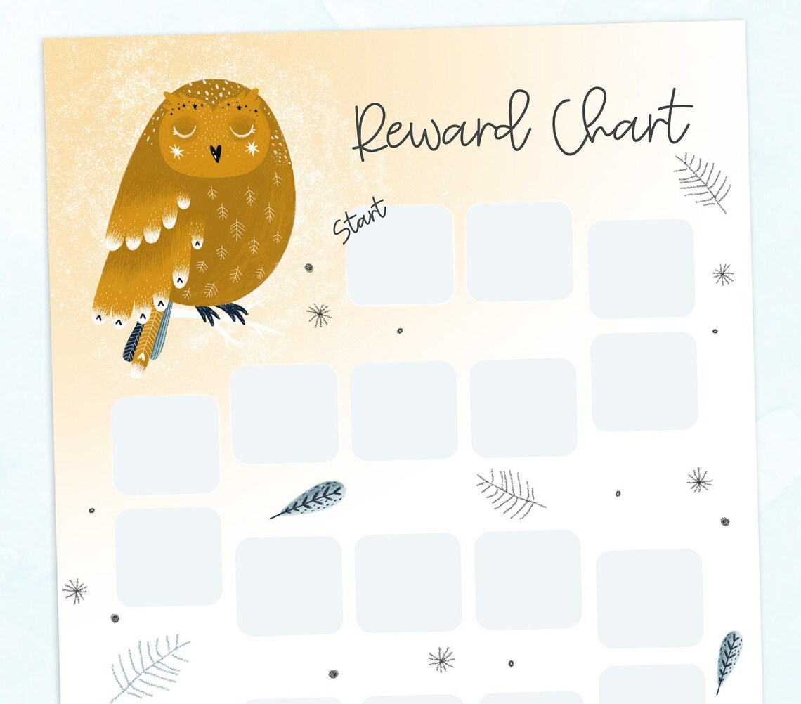 Magical Owl Reward Chart Digital Download Printable Reward - Etsy